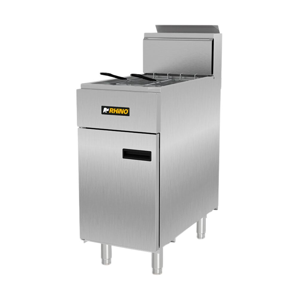 RHINO FREI-24GN Fryer | Fryer | Natural Gas | 24 Liters | 2 Baskets ...