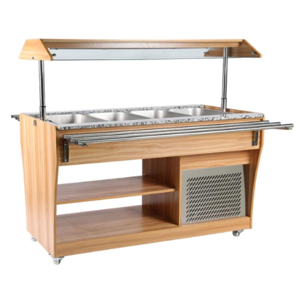 MIGSA RTS-1490L Buffet Table | Mobile Refrigerated Buffet Table | 4 ...